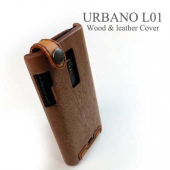 URBANO L01 by KYO 木製ケース/レザーカバー「LIFE」